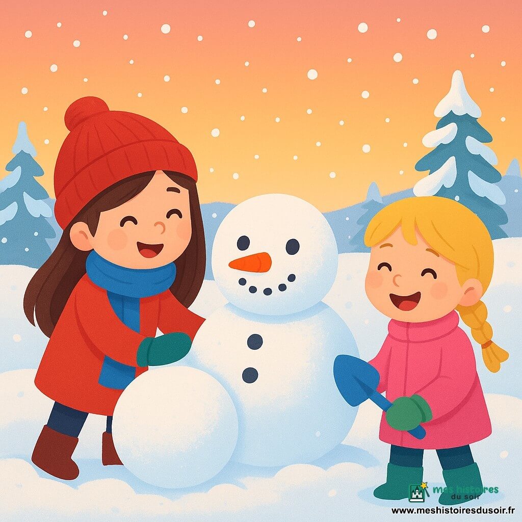 Le bonhomme de neige et le chant d'oiseau | Histoire sur l'hiver | 1 à ...