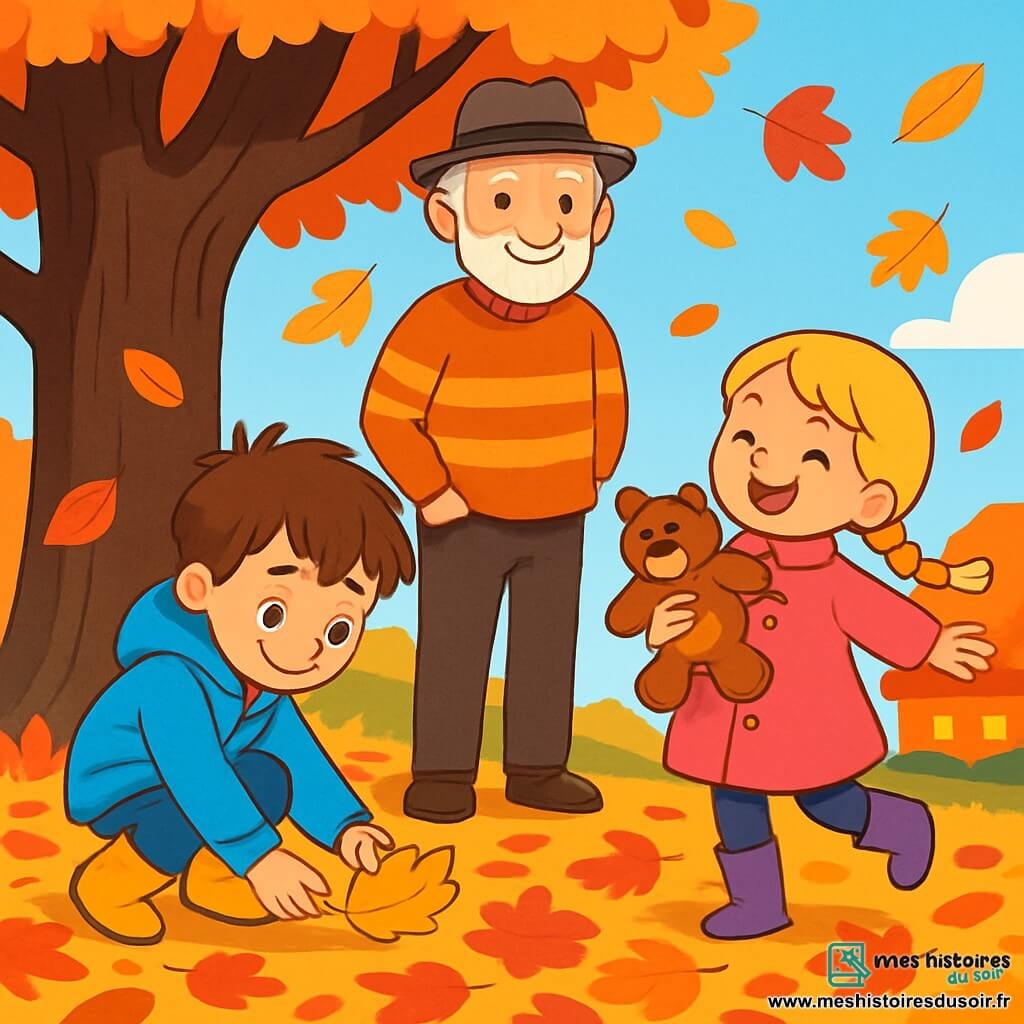 Le grand tableau d’automne de Mathis et Zoé | Histoire sur l'automne ...
