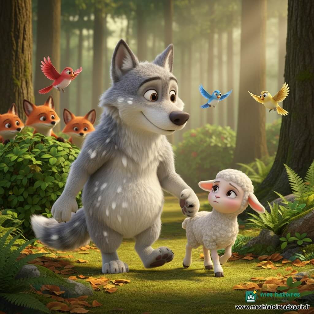 Le loup gentil de la forêt | Conte d'animal | 3 à 4 ans | Conte