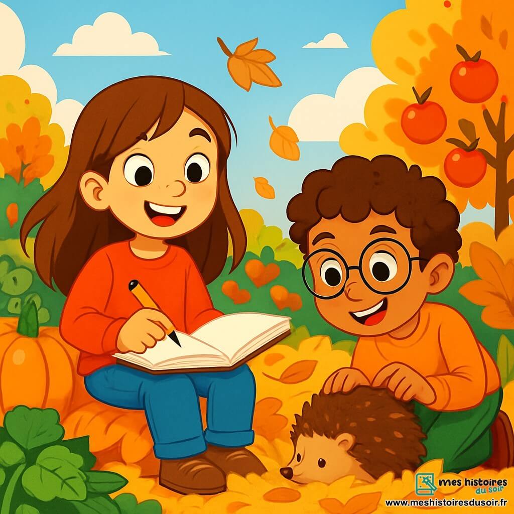 Les aventures automnales de Léna et Théo | Histoire sur l'automne | 9 à ...