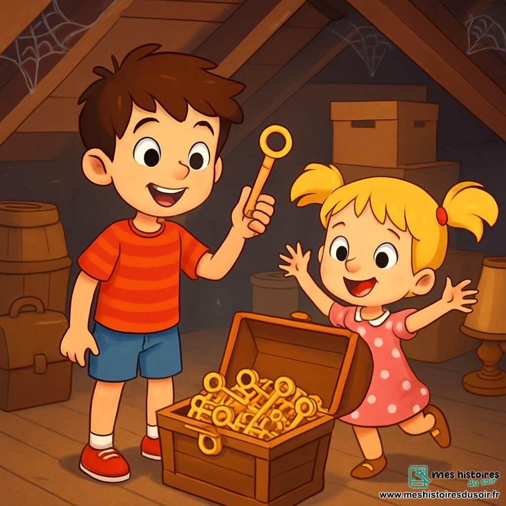 Les clés magiques du grenier mystérieux | Histoire amusante de fratrie ...