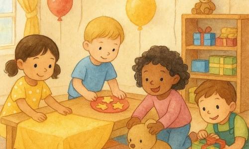 La fête de Léa et les guirlandes | Histoire d'Anniversaire | 1 à 2 ans ...